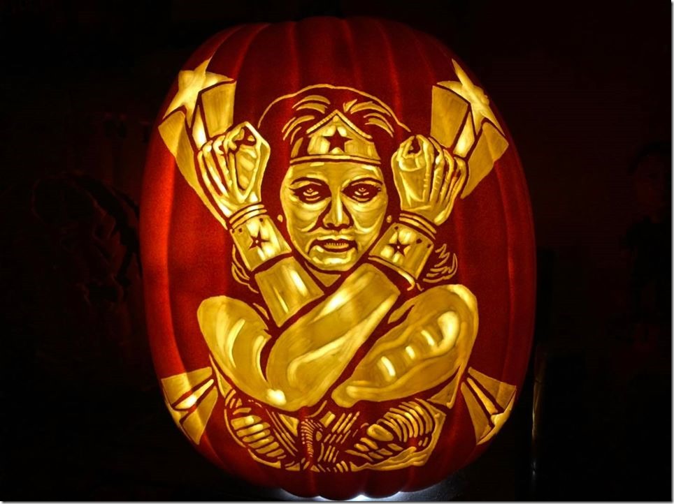 Terrific Lynda Carter Wonder Woman Pumpkin - Between The Pages Blog