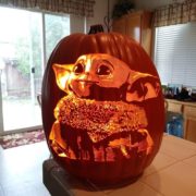 Rocking Rocket Raccoon and Groot Pumpkins - Between The Pages Blog