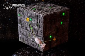 Awesome Borg Cube Cake With Working Lights - Between The Pages Blog