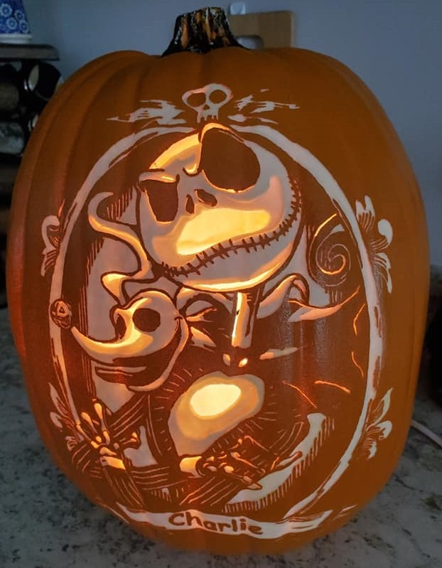 Wonderful Jack Skellington And Zero Pumpkin Carving Between The Pages 