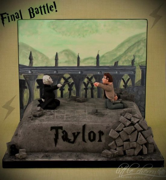 Terrific Harry Potter Battles Voldemort Cake - Between The Pages Blog