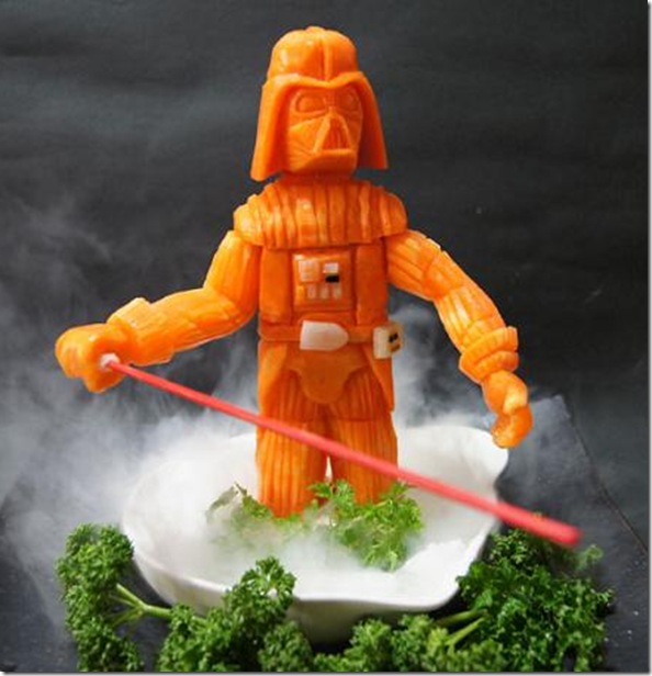 Awesome Darth Vader Veggie Carving - Between The Pages Blog