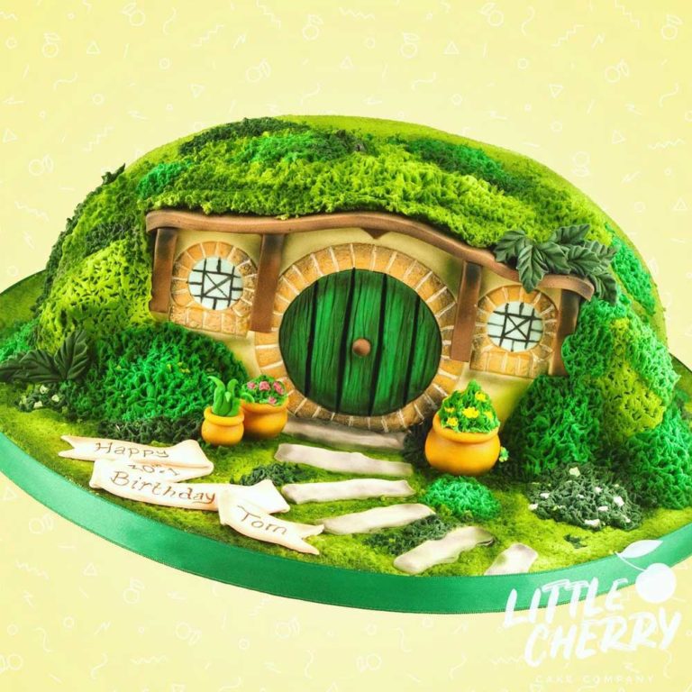 Sculpted Hobbit Hole Cake - Between The Pages Blog