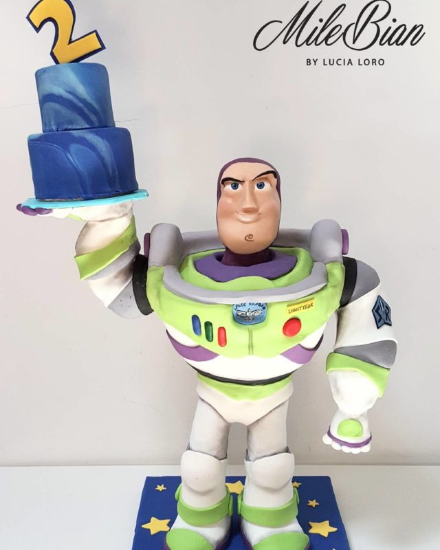 Sculpted Buzz Lightyear 2nd Birthday Cake - Between The Pages Blog