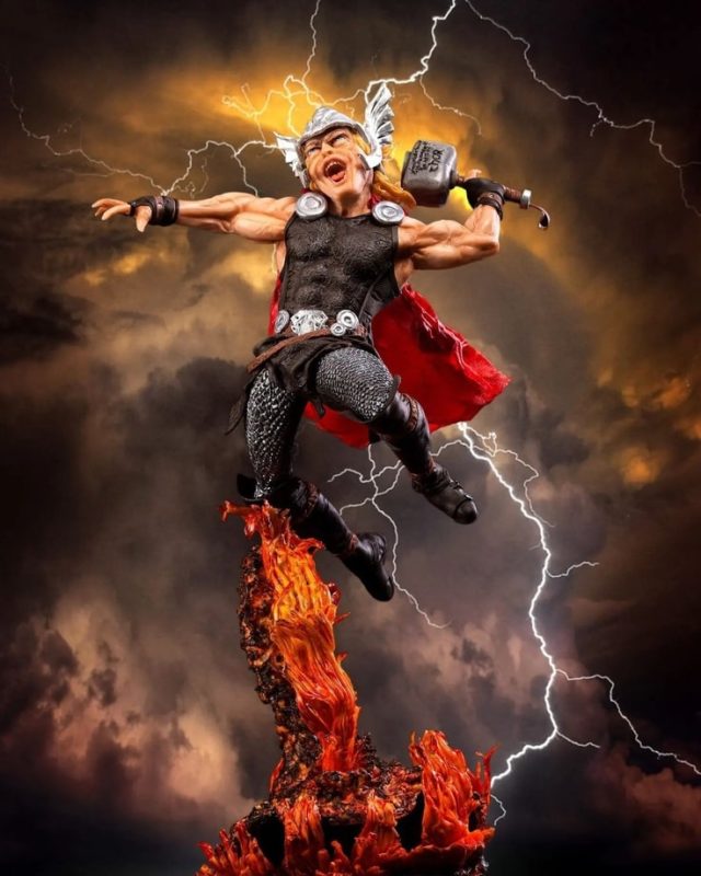Thor Fights Fire Cake - Between The Pages Blog