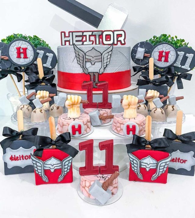 Thor Birthday Party Cake and Chocolates - Between The Pages Blog