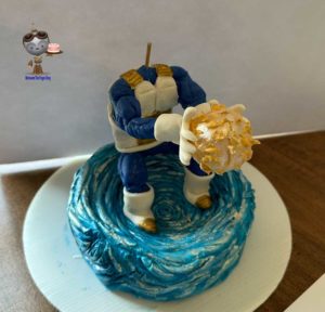Vegeta Defeats Goku Cake Tutorial - Between The Pages Blog
