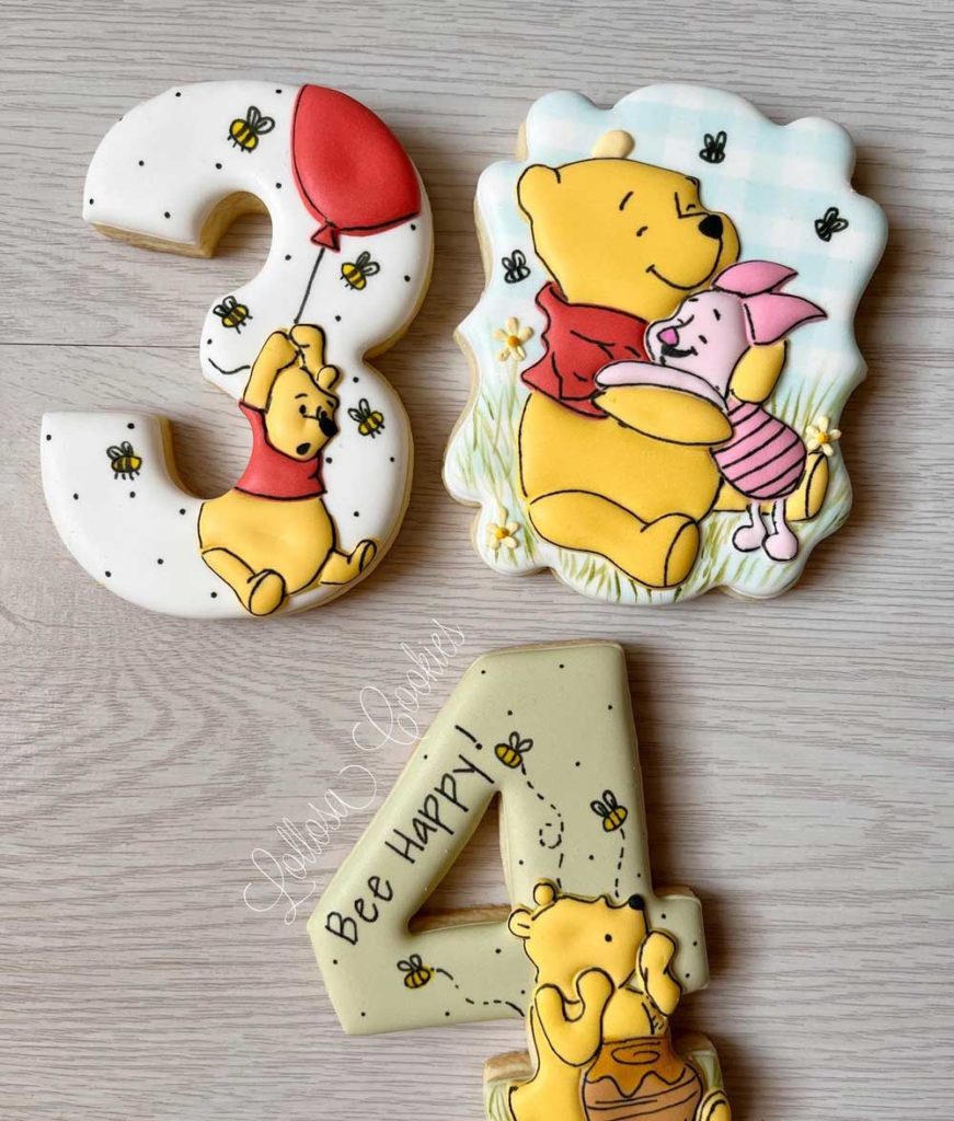 Winnie the Pooh Number Cookies - Between The Pages Blog