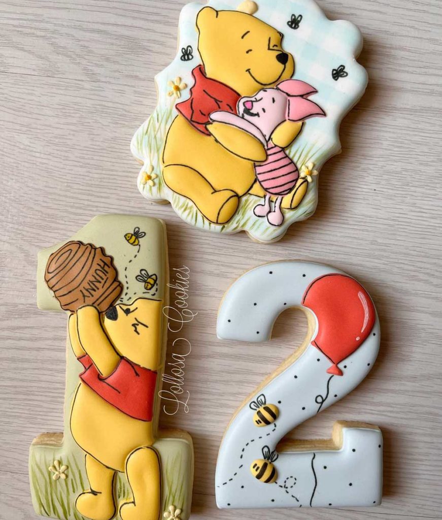 Winnie the Pooh Number Cookies - Between The Pages Blog