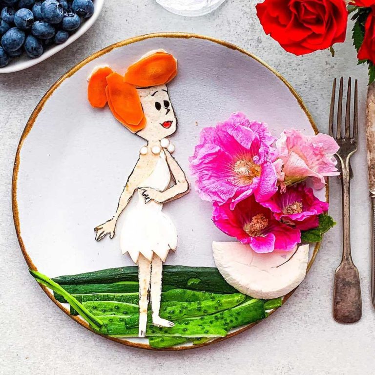 Wilma Flintstone Food Art - Between The Pages Blog